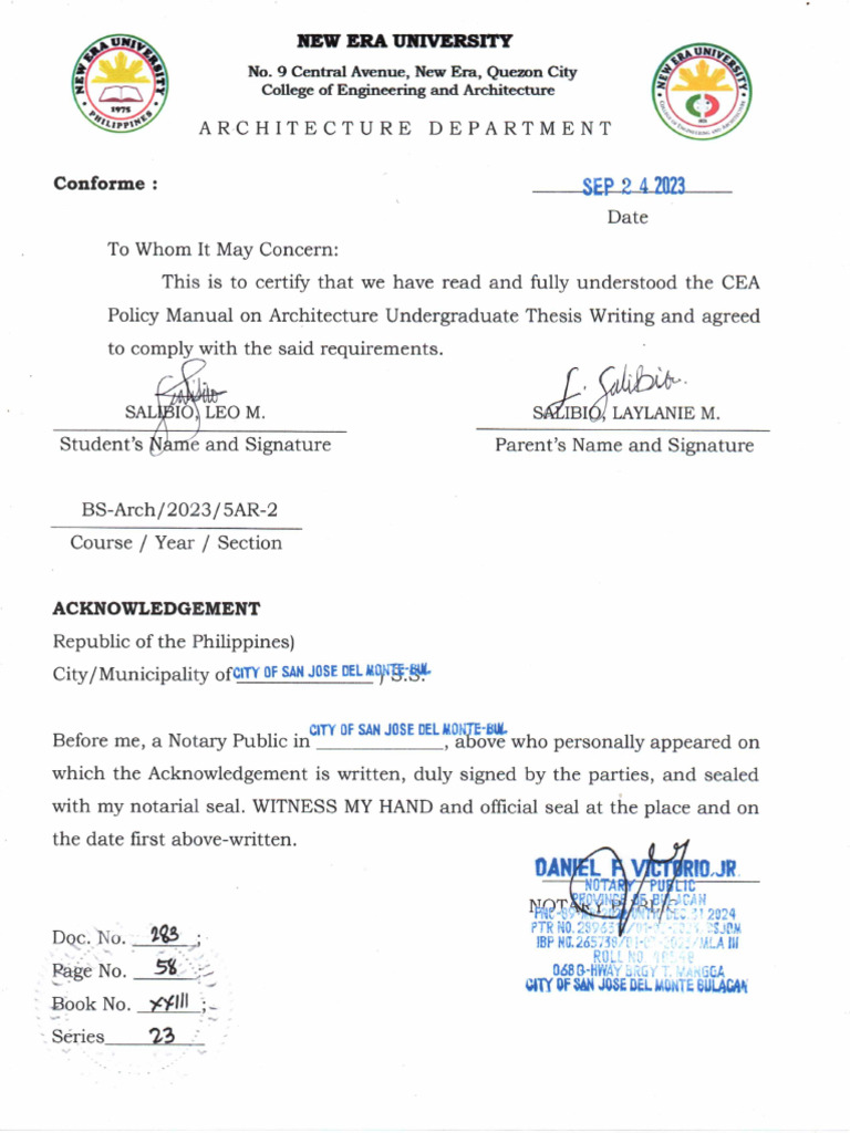 2023-NEU Thesis Conforme Form (SALIBIO) | PDF