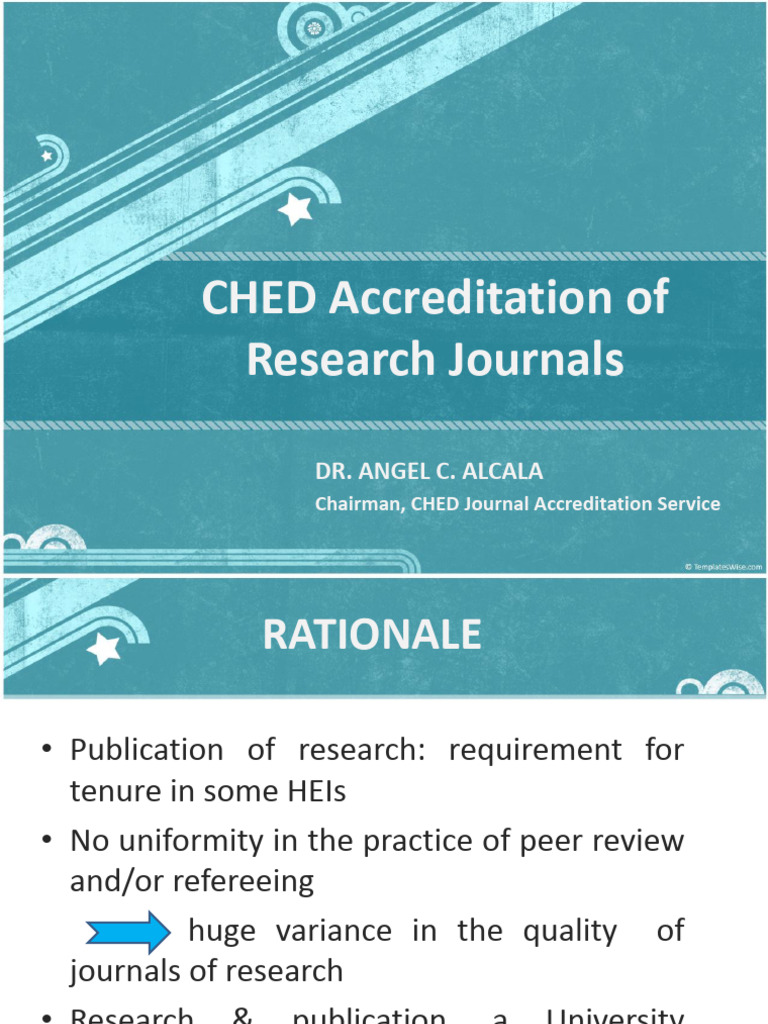 CHED Journal Accreditation Service Orientation by ACA | PDF | Academic ...