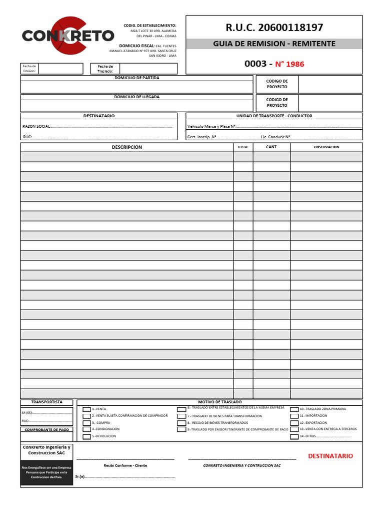 Guia CKT Destinatario | PDF