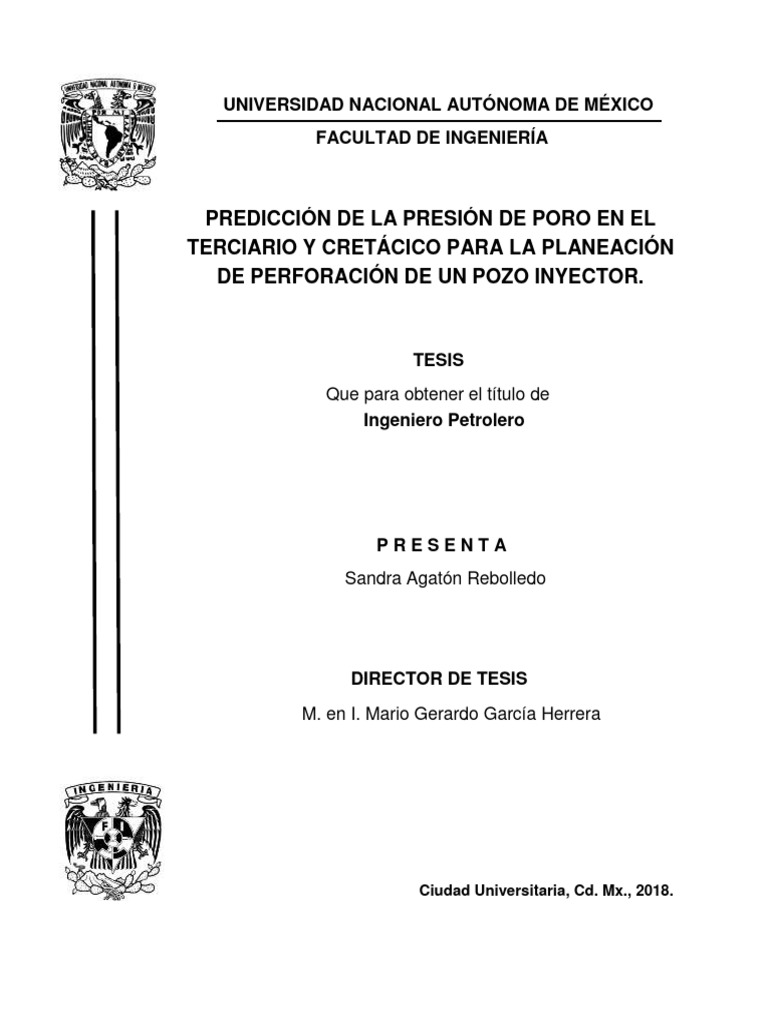 Tesis UNAM Presión Poro | PDF