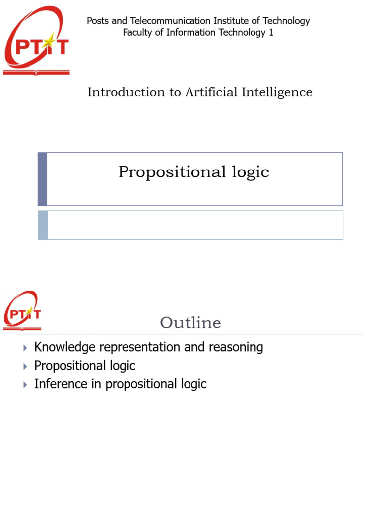 Propositional Logic: Introduction To Artificial Intelligence | PDF | Interpretation (Logic) | Logic