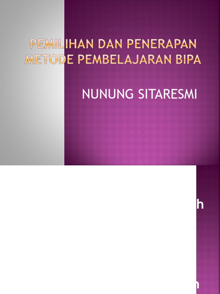 Metode Pembjran Bipa | PDF