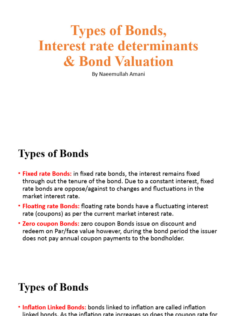 Types of Bonds and Valuation Explained | PDF | Bonds (Finance) | Yield ...