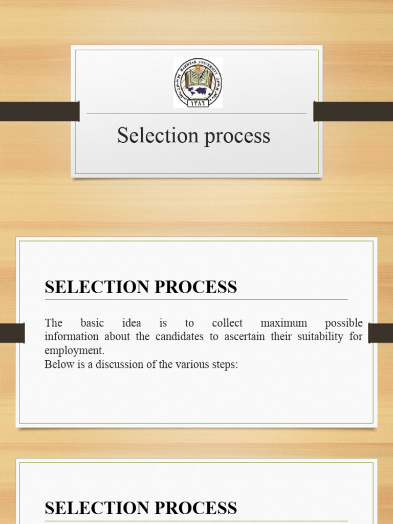10 Selection Process | PDF