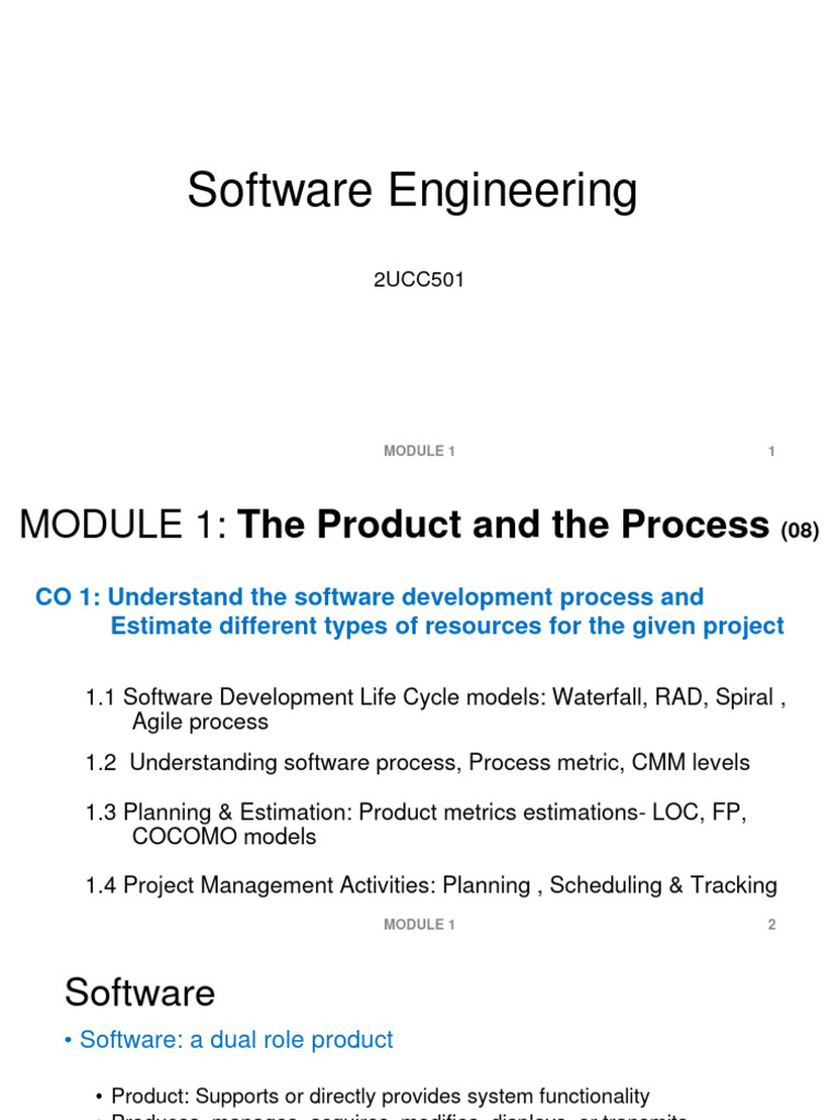 SE - Module 1 | PDF