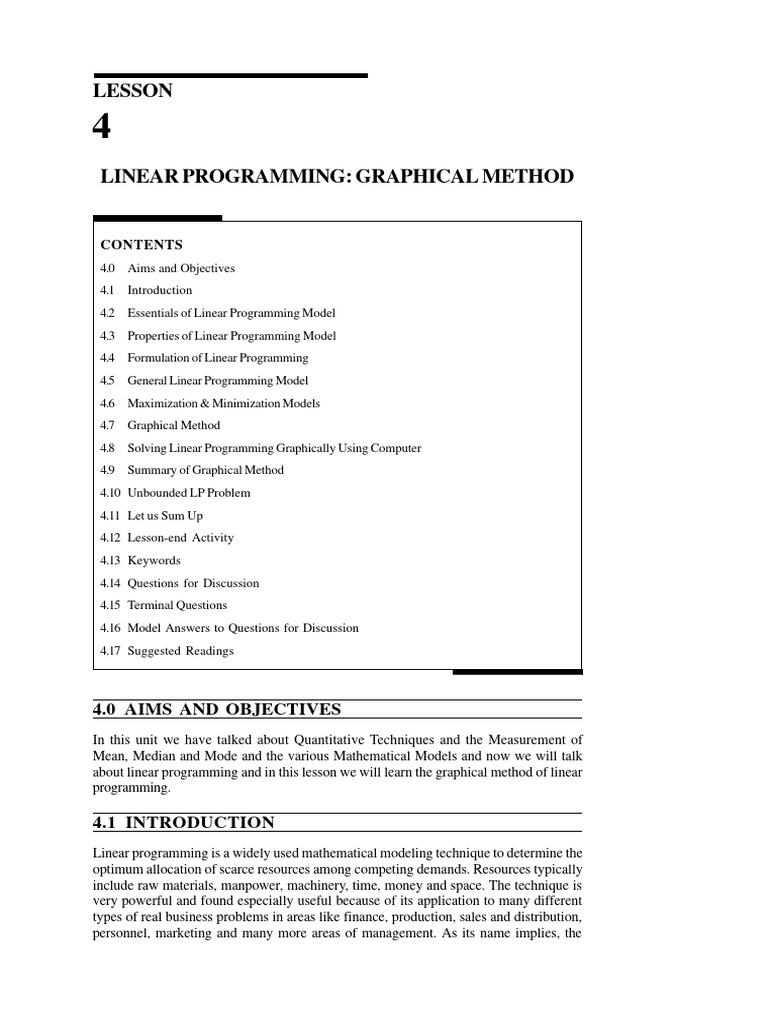 Lesson 04 Pdf Linear Programming Mathematical Optimization 0003