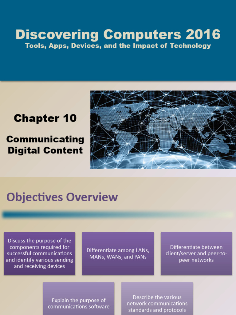Discovering Computers 2016: Communicating Digital Content | PDF | Computer Network | Wireless Lan