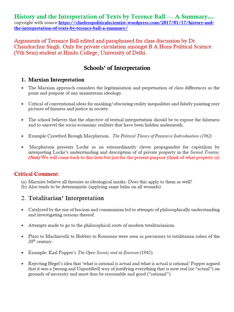 Schools of Interpretation Final Comprehensive | PDF