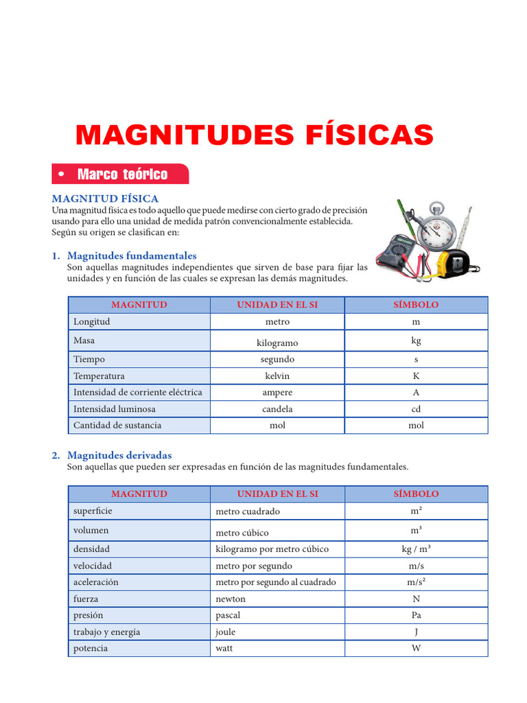 Magnitudes Físicas | PDF