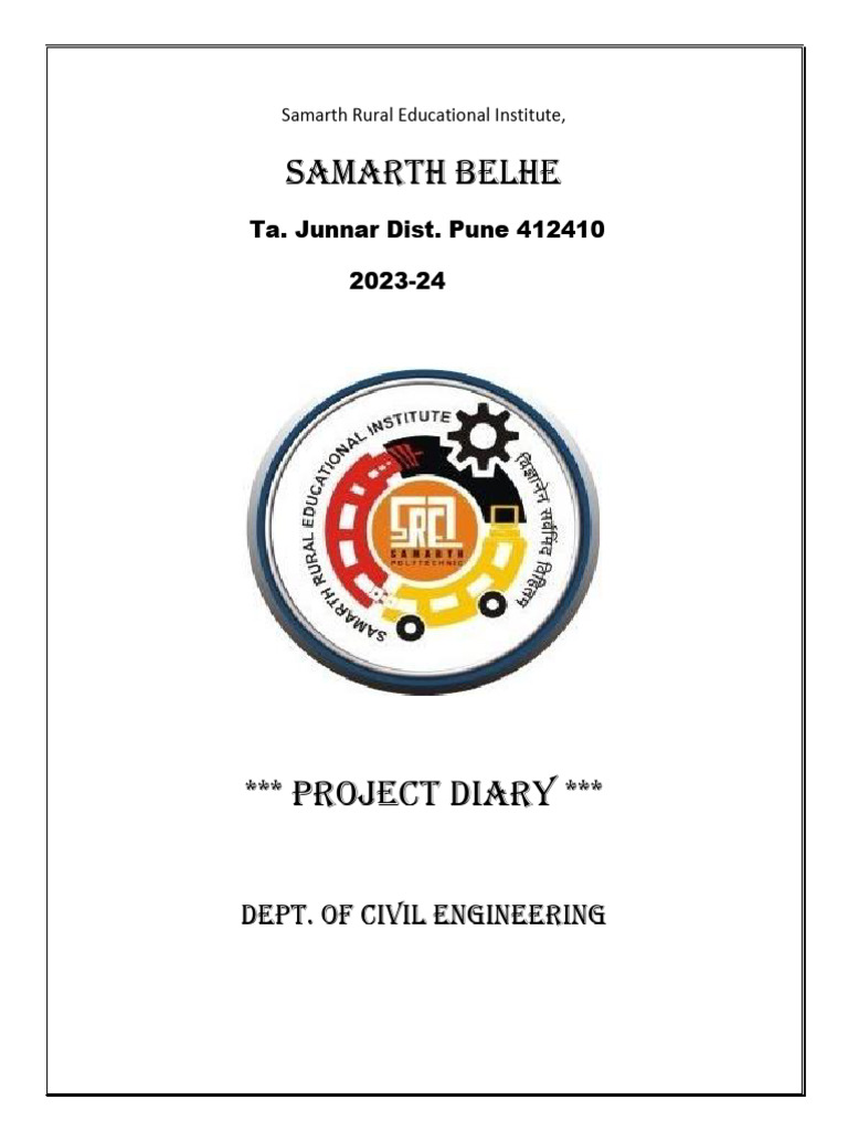 Project Diary 2023-24 Fifth Sem | PDF
