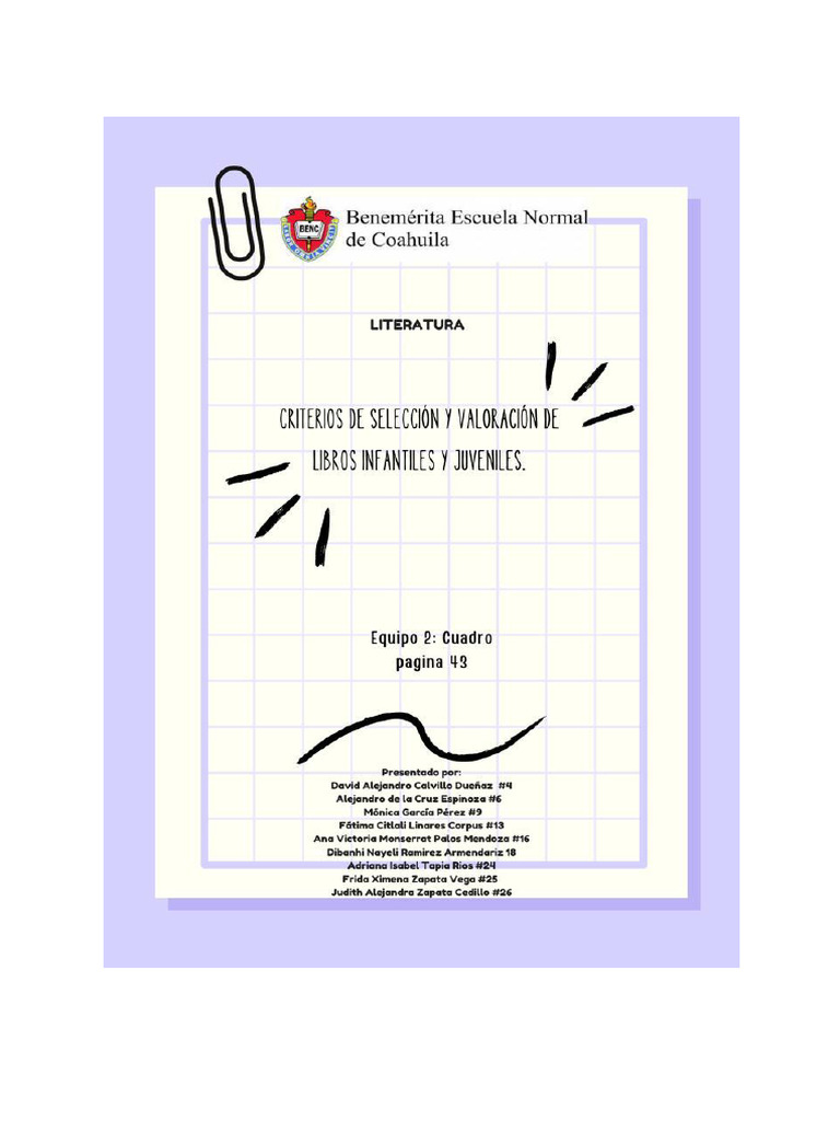 Criterios de Seleccion y Valoracion de Libros Para Niñas, Niños y ...