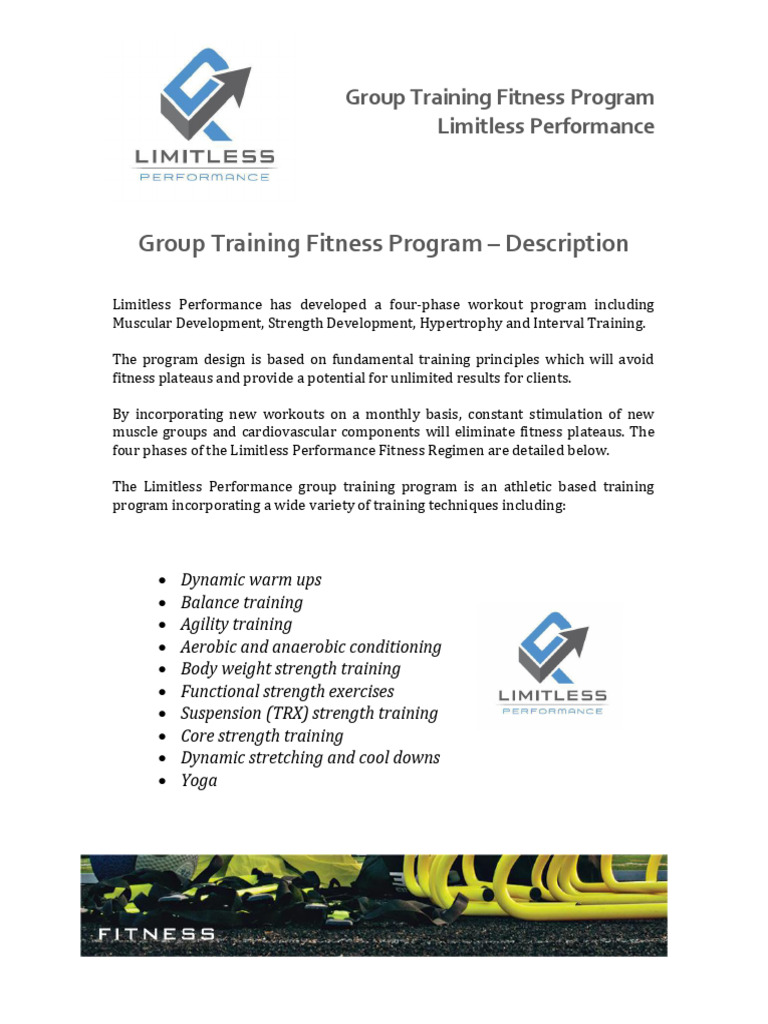 Fitness Training Program | PDF | Strength Training | Aerobic Exercise