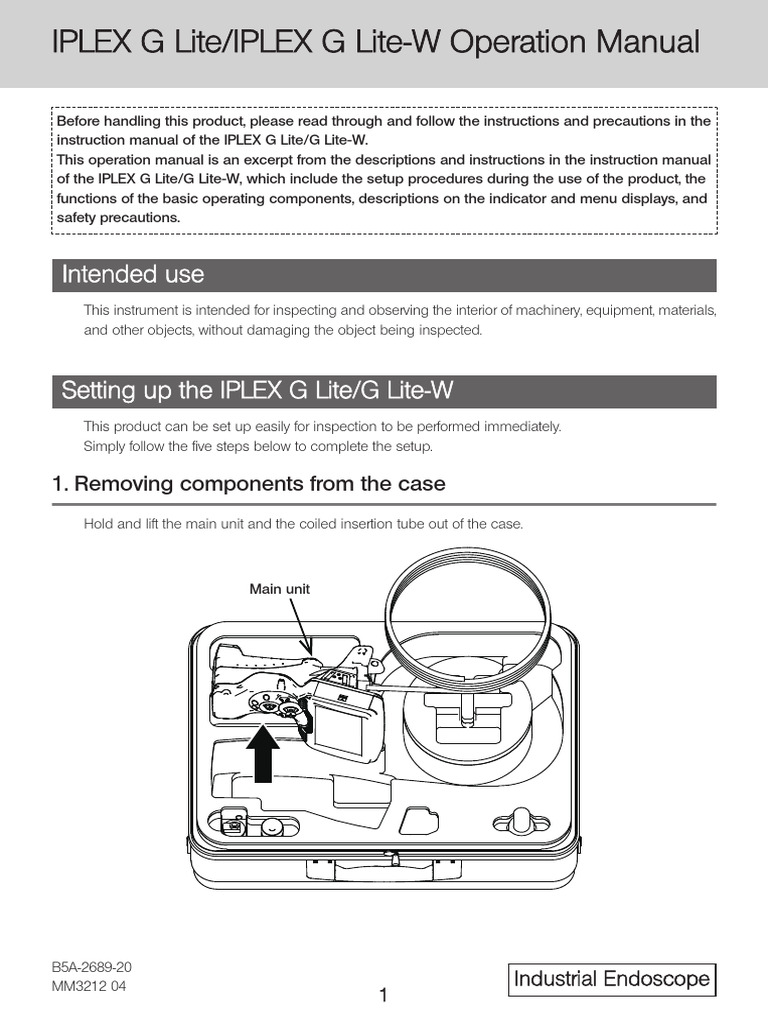 IPLEX G Lite G Lite-W OPERATION MANUAL EN MM3212 04 | PDF