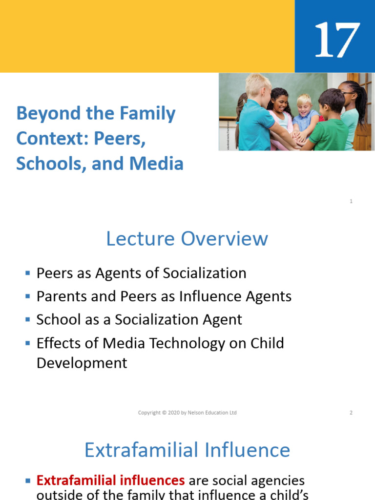Chapter 17 - Beyond The Family Context - Peers, Schools, and Media ...