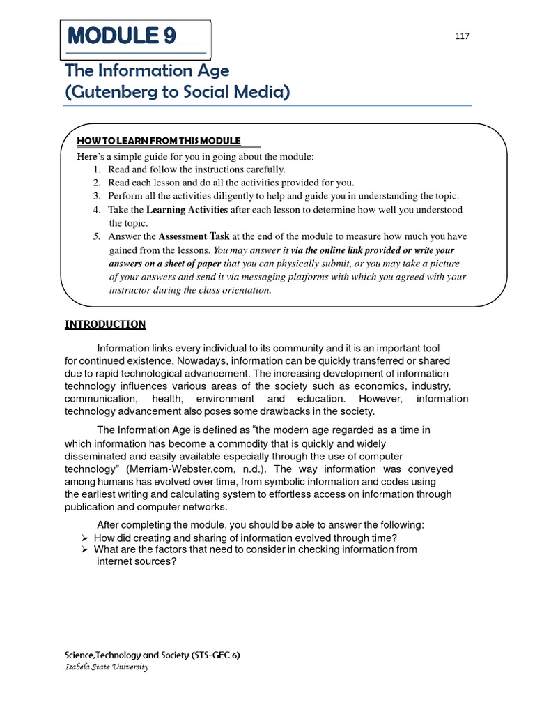 Module9. The Information Age.2 | Download Free PDF | Computer Network | Internet