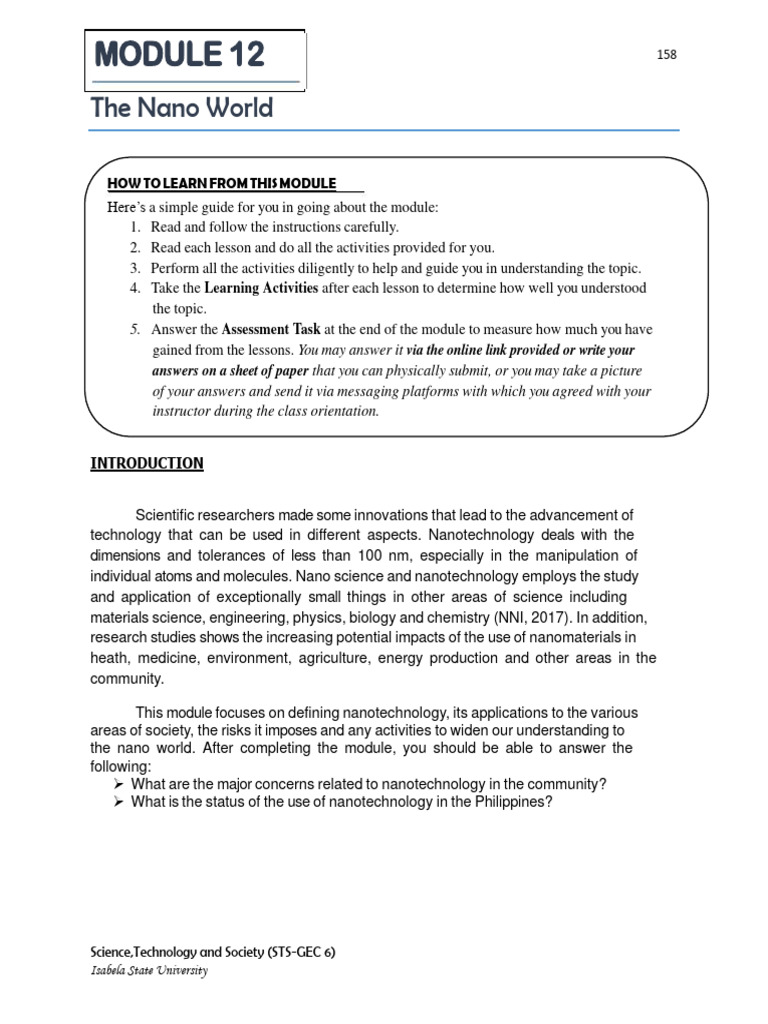 Module12. The Nano World | PDF
