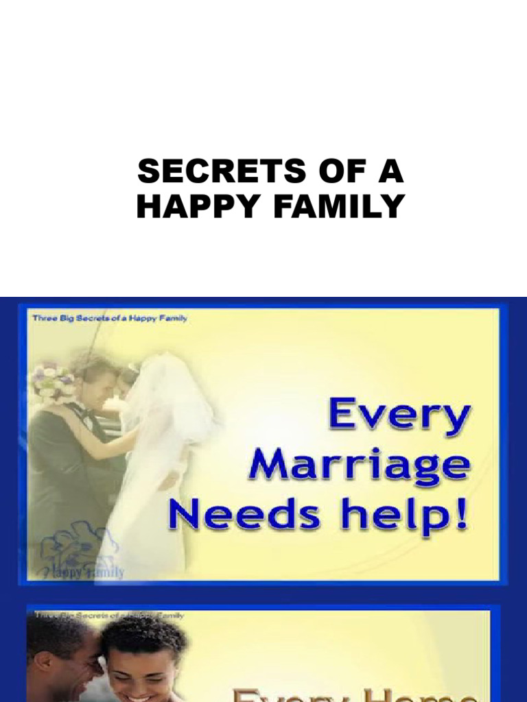 Secrets of A Happy Family | PDF