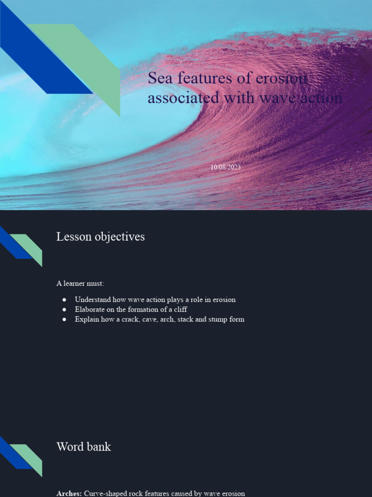 Coastal Erosion Features from Waves | PDF | Social Science | Art