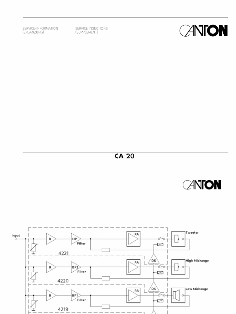 Canton Ca-20 Active Speakers Schematic | PDF