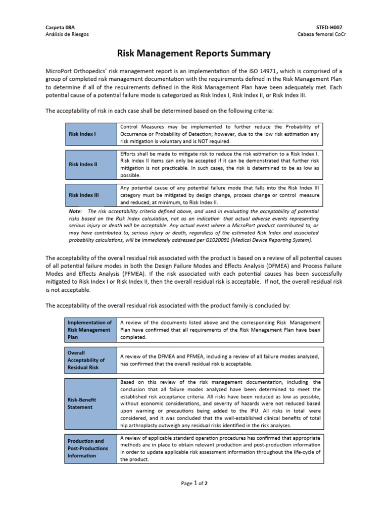 Risk Management Reports Summary | PDF | Risk | Risk Management
