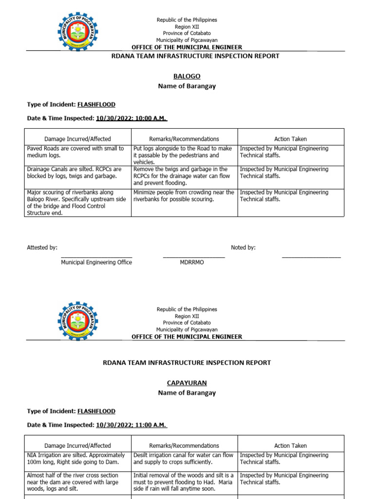RDANA Infrastructure Inspection Report | PDF