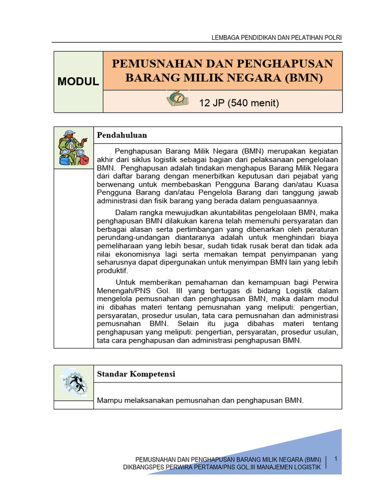 Pemusnahan Dan Penghapusan BMN | PDF