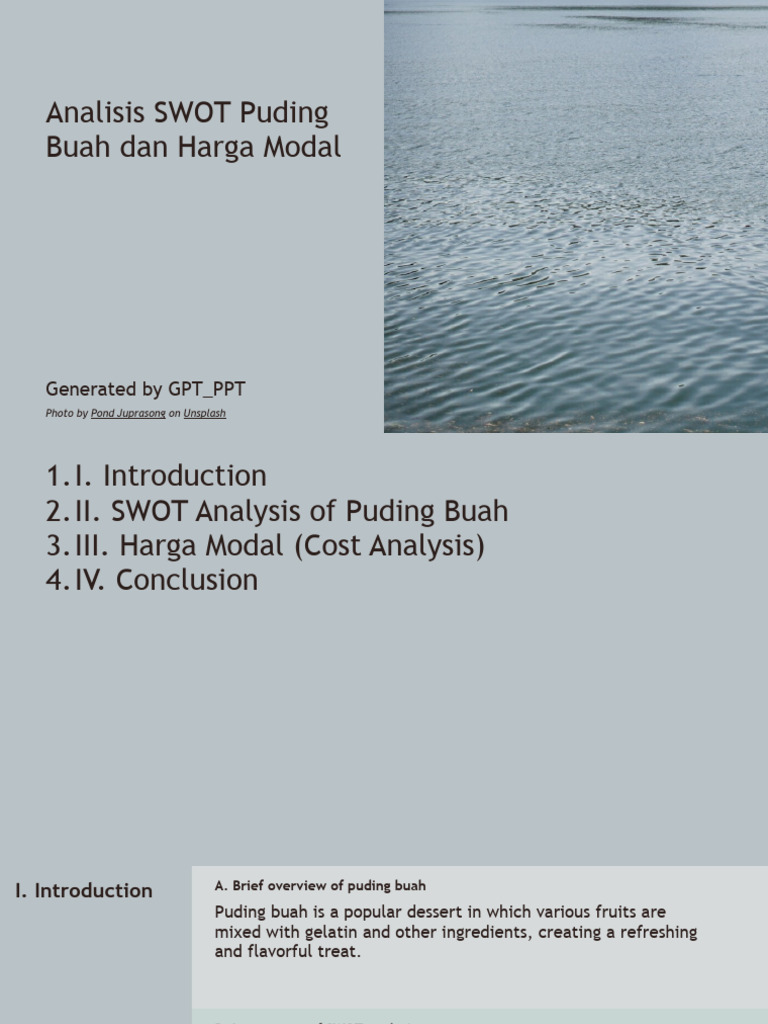 Analisis SWOT Puding Buah Dan Harga Modal | PDF | Business | Finance ...