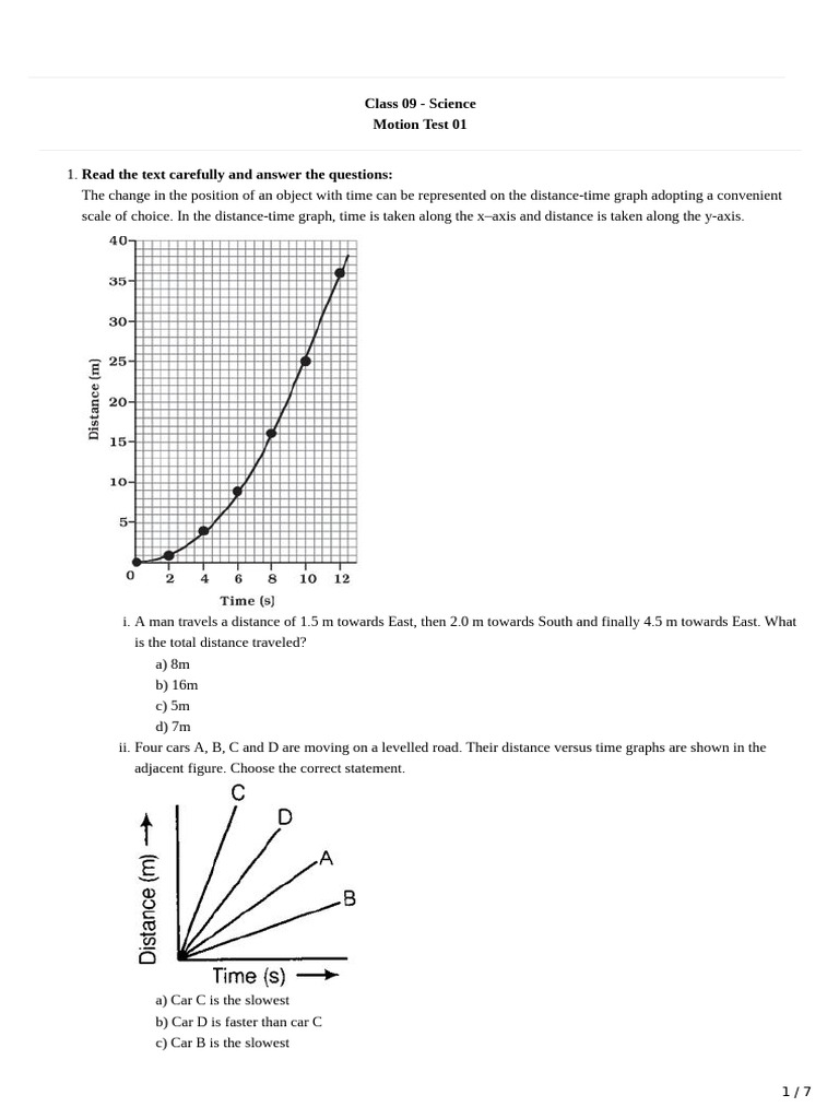 Motion Practice Sheet | PDF
