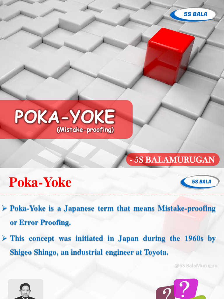Poka Yoke - Mistake Proofing System | PDF | Lean Manufacturing