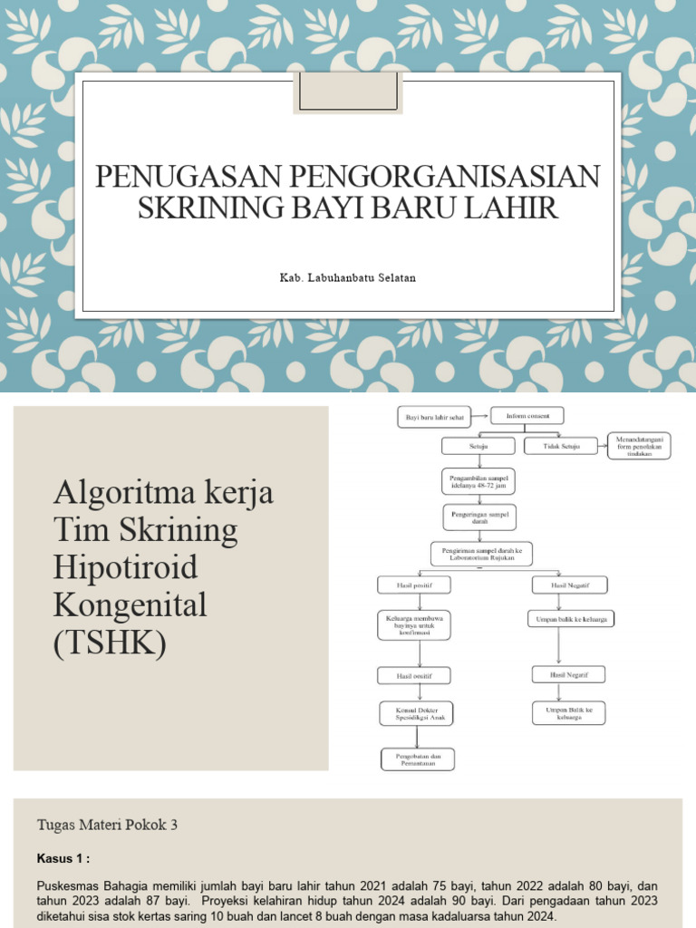 Penugasan Pengorganisasian Skrining Bayi Baru Lahir | PDF Penugasan Pengorganisasian Skrining Bayi Baru Lahir | PDF
