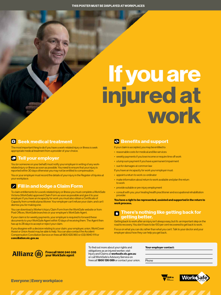 If You Are Injured at Work | PDF