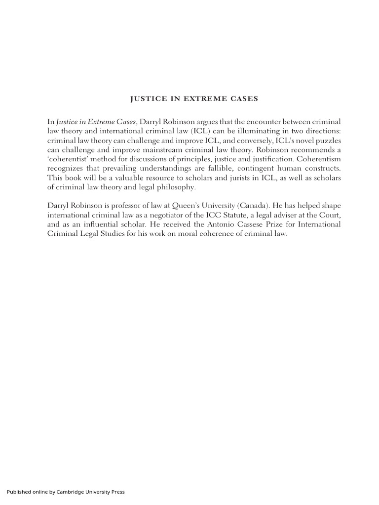 Justice in Extreme Cases | PDF | Geneva Conventions | International ...
