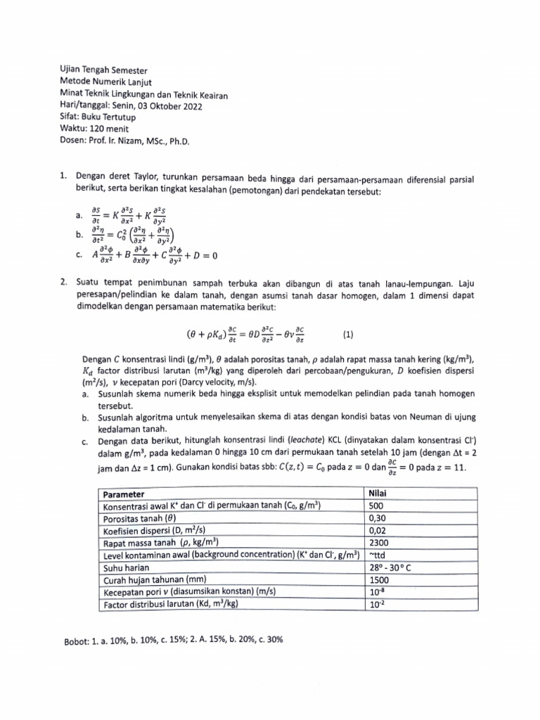 UTS Metode Numerik 2022 | PDF