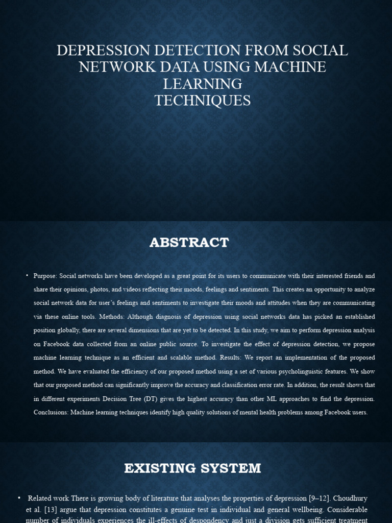 Depression Detection From Social | PDF | Machine Learning | Social Media