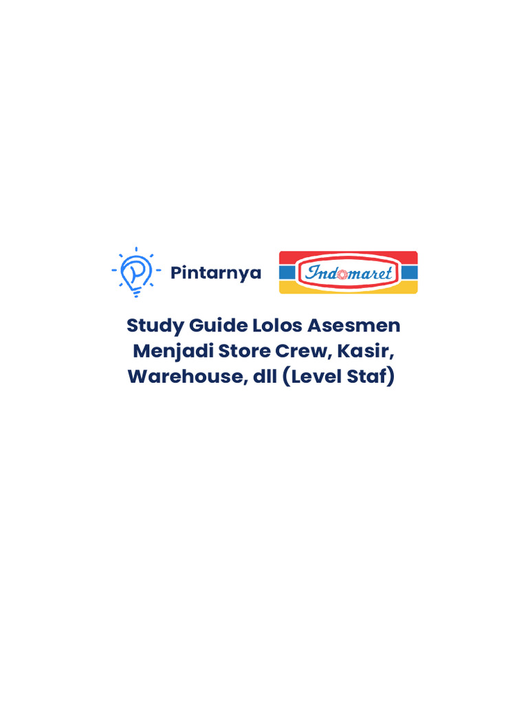 Introduction: Dokumen Persiapan Kerja - Indomaret | PDF