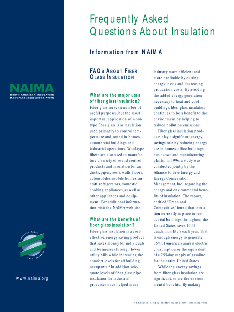 FAQ About Fiber Insulation | PDF