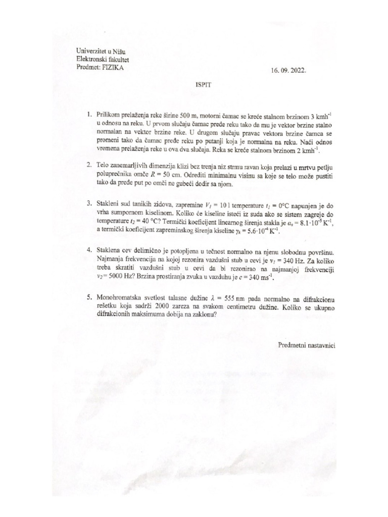 Fizika - 2022 Okt - P | PDF