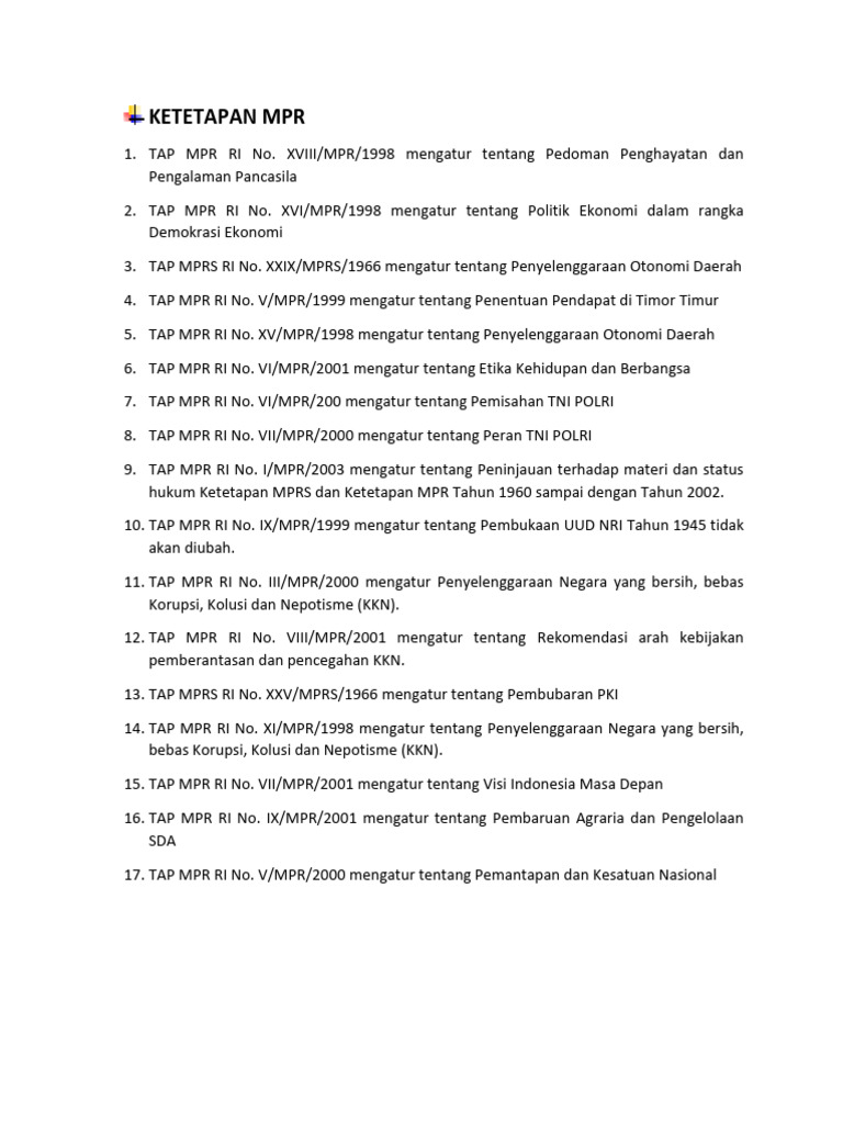 Ketetapan MPR | PDF