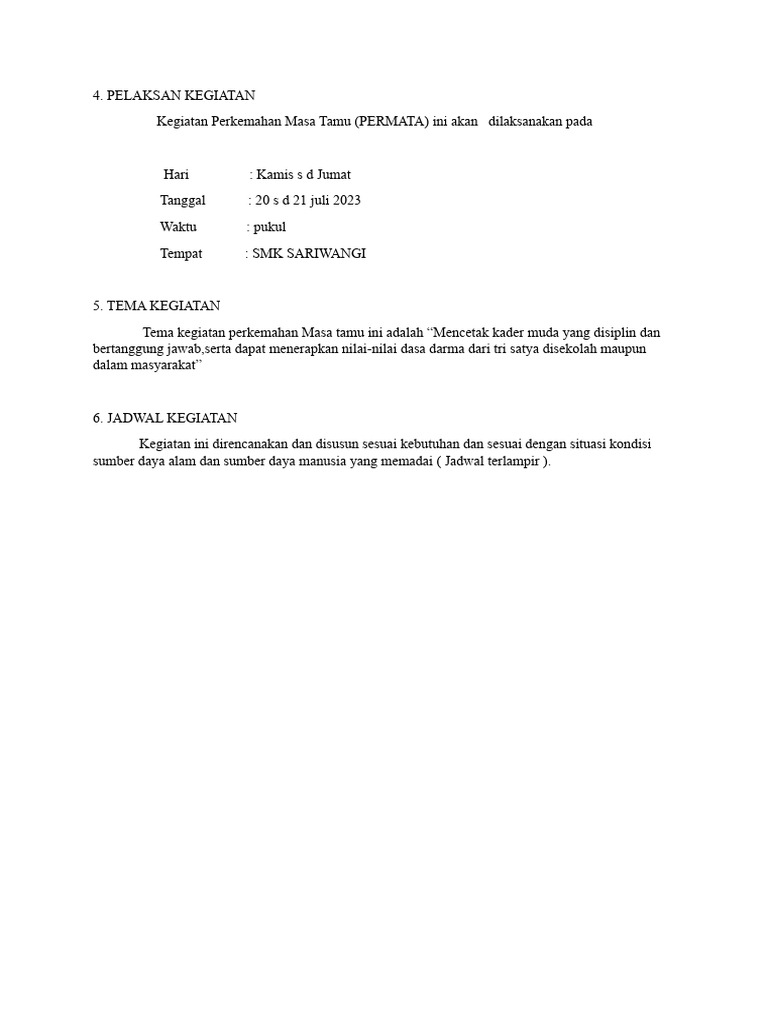 Proposal Permata 2023 | PDF