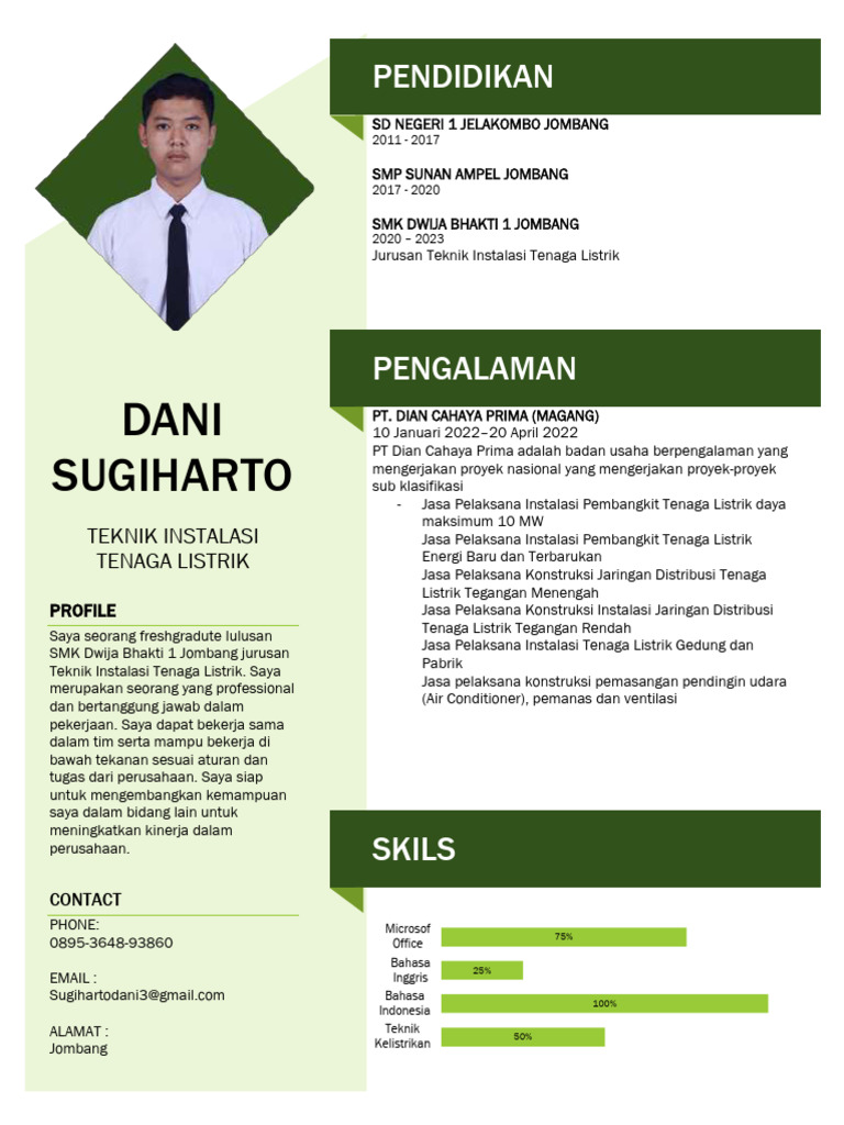 CV DANI BARU | PDF