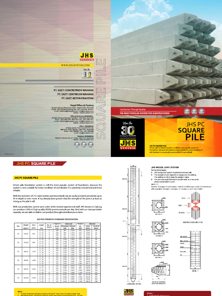 Brosure Square Pile For Website JHS | PDF