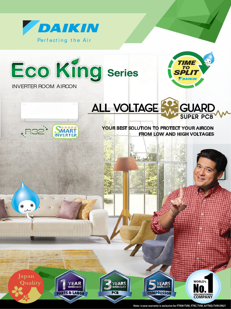 Daikin D Smart Series Queen Series King Series 1 | PDF | Air ...