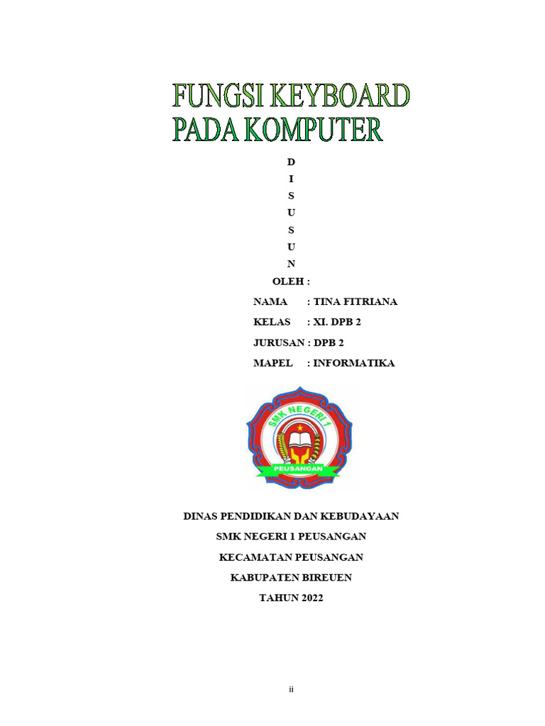 Makalah Fungsi Keyboard | PDF