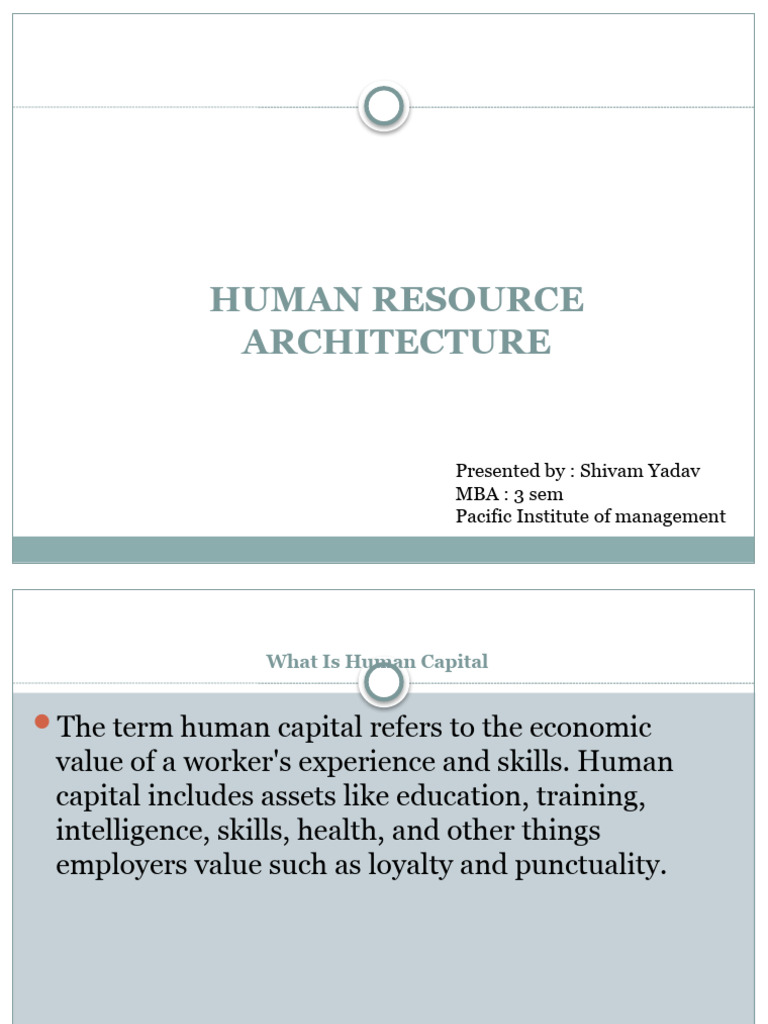 Human Resource Architecture Pdf