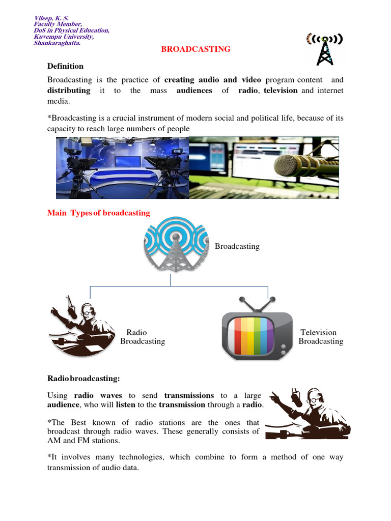 04 2020broadcasting | PDF | Broadcasting | Radio