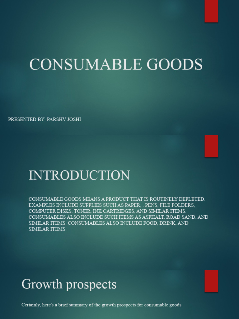 Consumer Goods | PDF | Exports | Goods