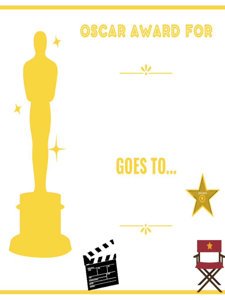 Black Yellow Simple Oscar Invitation-1 | PDF