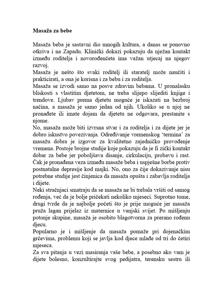 Masaža Beba 2 | PDF