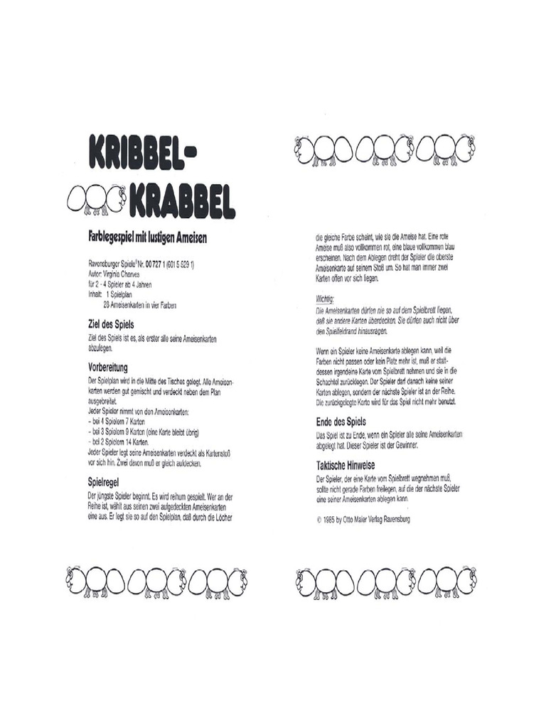 Kribbel Krabbel | PDF
