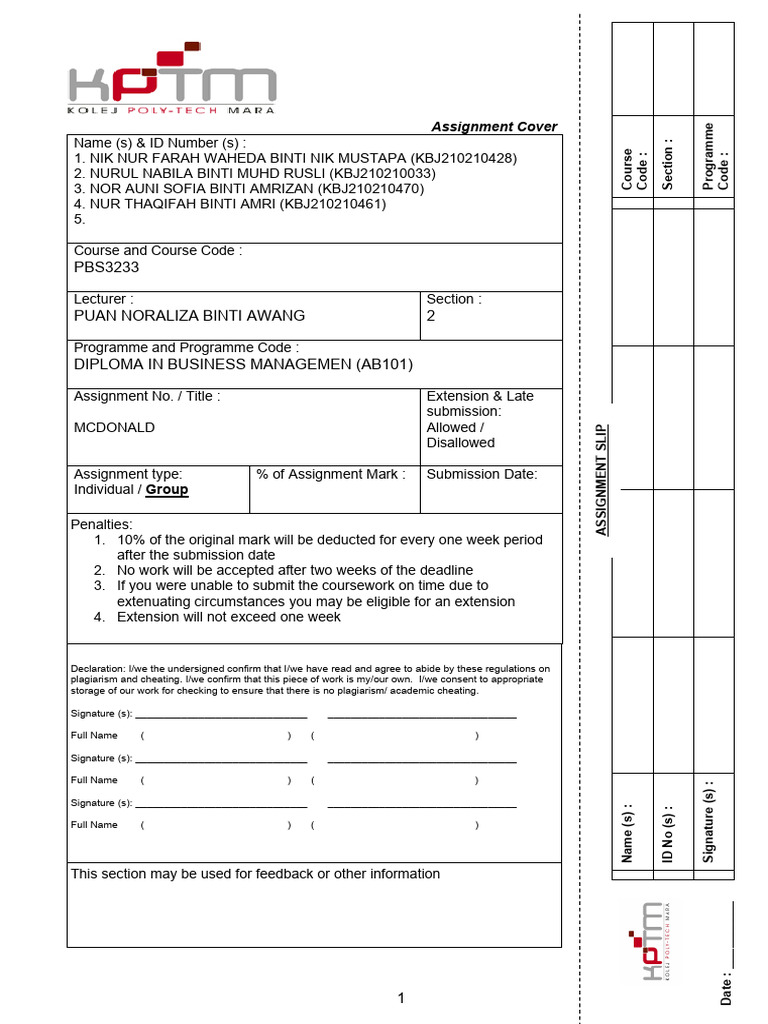 Assigment Group pbs3233 | PDF